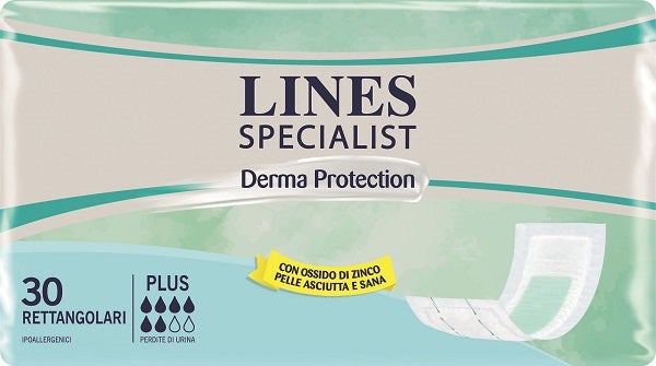 Lines Specialist Derma Protection Pannoloni Rettangolari Plus 30 Pezzi ...